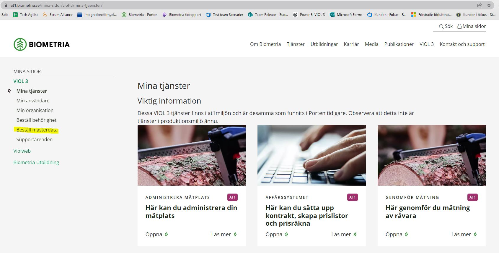 Beställ masterdata online - Biometria